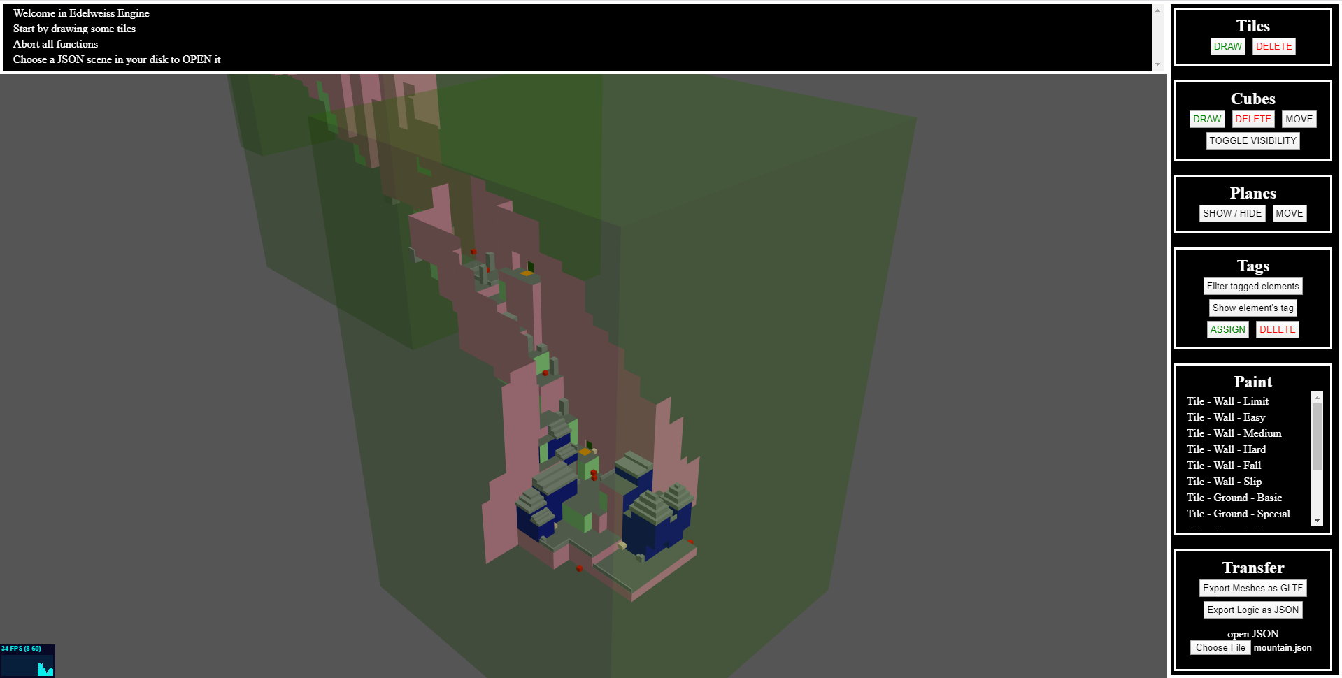 GitHub - felixmariotto/Edelweiss-Editor: WebGL platformer game with special game engine